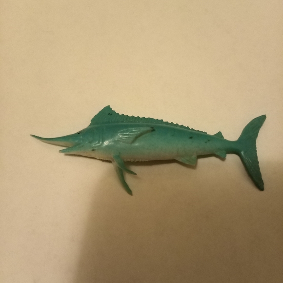 Toys | Vintage Blue Swordfish Fish Toy Figure 35 Longthe Nose Is Bent ...